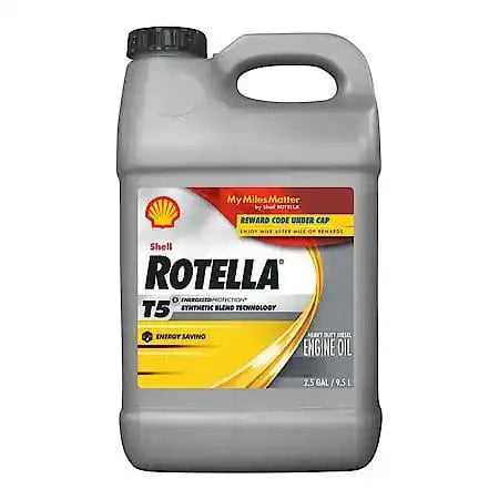 Shell Rotella T5 10W-30 Synthetic Blend Heavy Duty Diesel Engine Oil ...