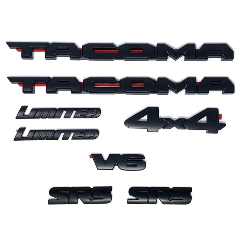 Toyota Tacoma Emblem kit - Tacoma SR5 4X4 V6 LIMITED Emblem Overlay PT ...