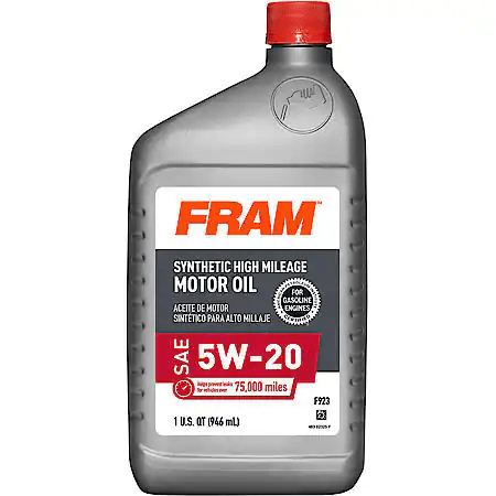 FRAM Full Synthetic High Mileage 5W-20 Motor Oil: 1 Quart – AFA-Motors