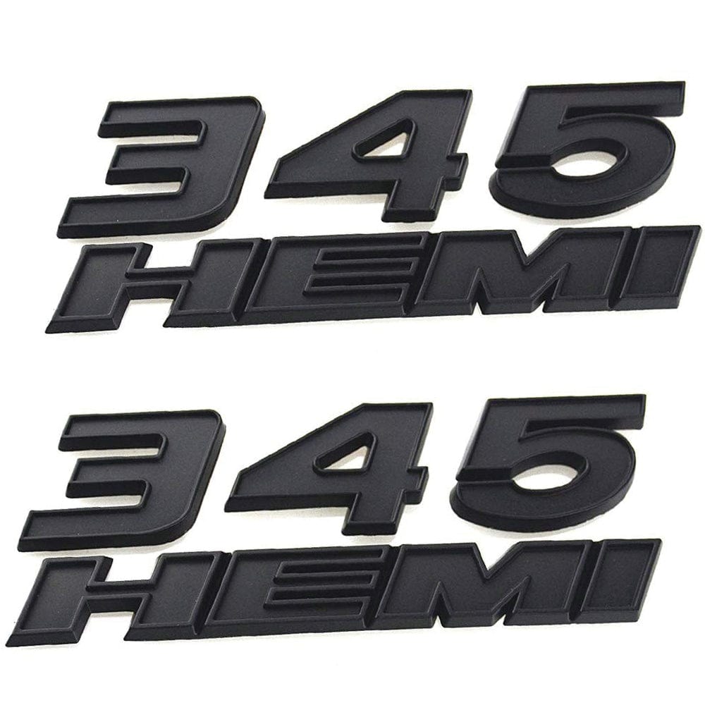 Dodge Challenger Emblem 345 HEMI Letter Badge Black – AFA-Motors