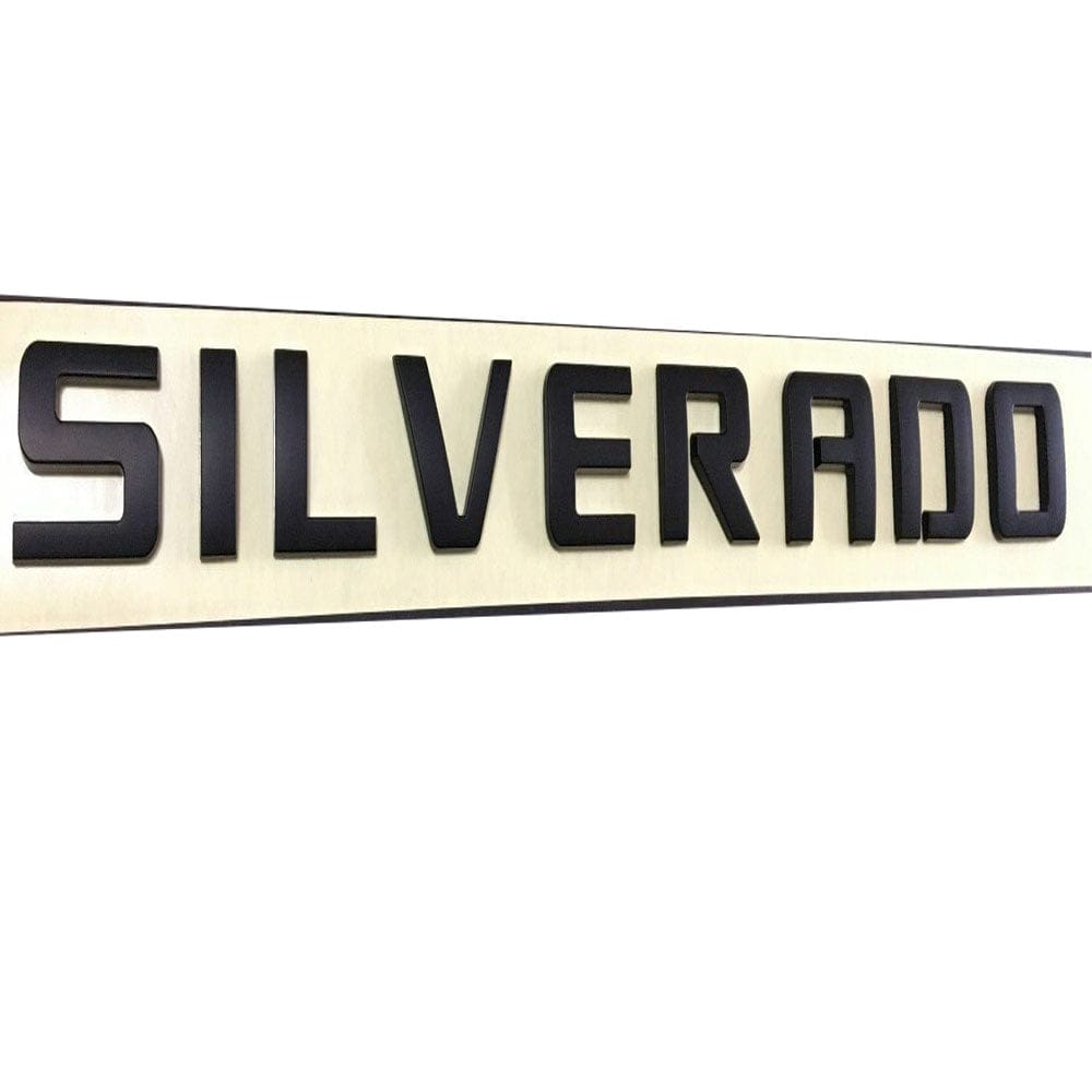 Chevrolet Silverado Emblem - Silverado Letter Glossy Black 15129652 ...