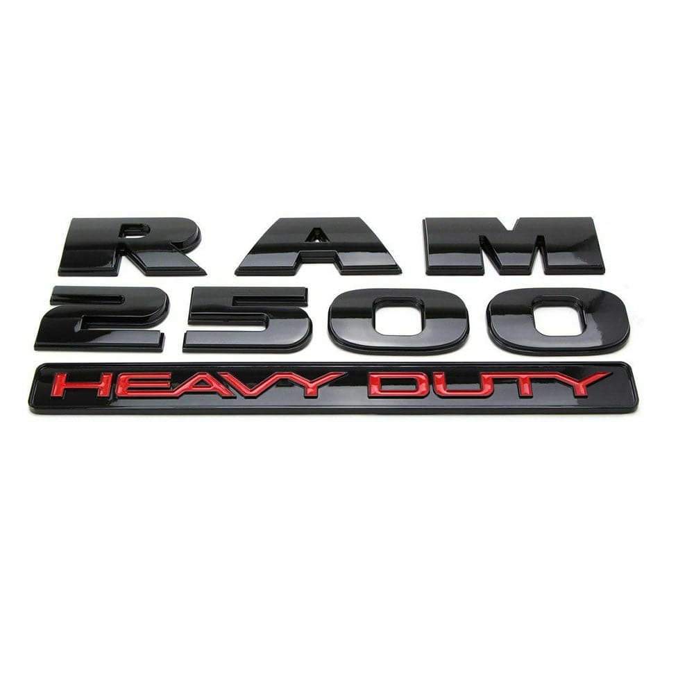OEM Black RAM 2500 HEAVY DUTY Emblem Badges 3D Decal Glossy Fu New ...