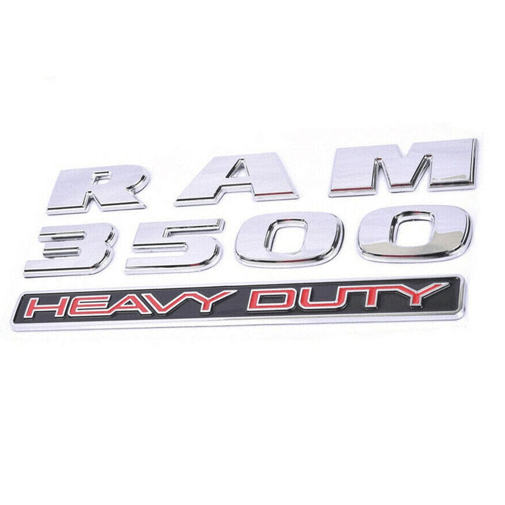 Chrome Dodge RAM 3500 Heavy Duty Emblem Badge 3D LOGO Letter Namplate ...
