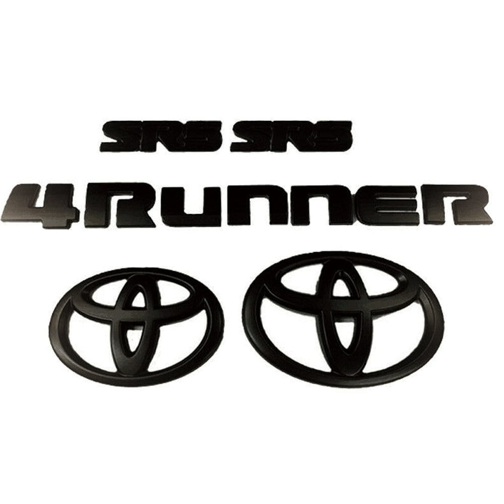 2014-2017 Toyota 4Runner SR5 Matte Black Out 11 Pc Emblem Kit Replace ...