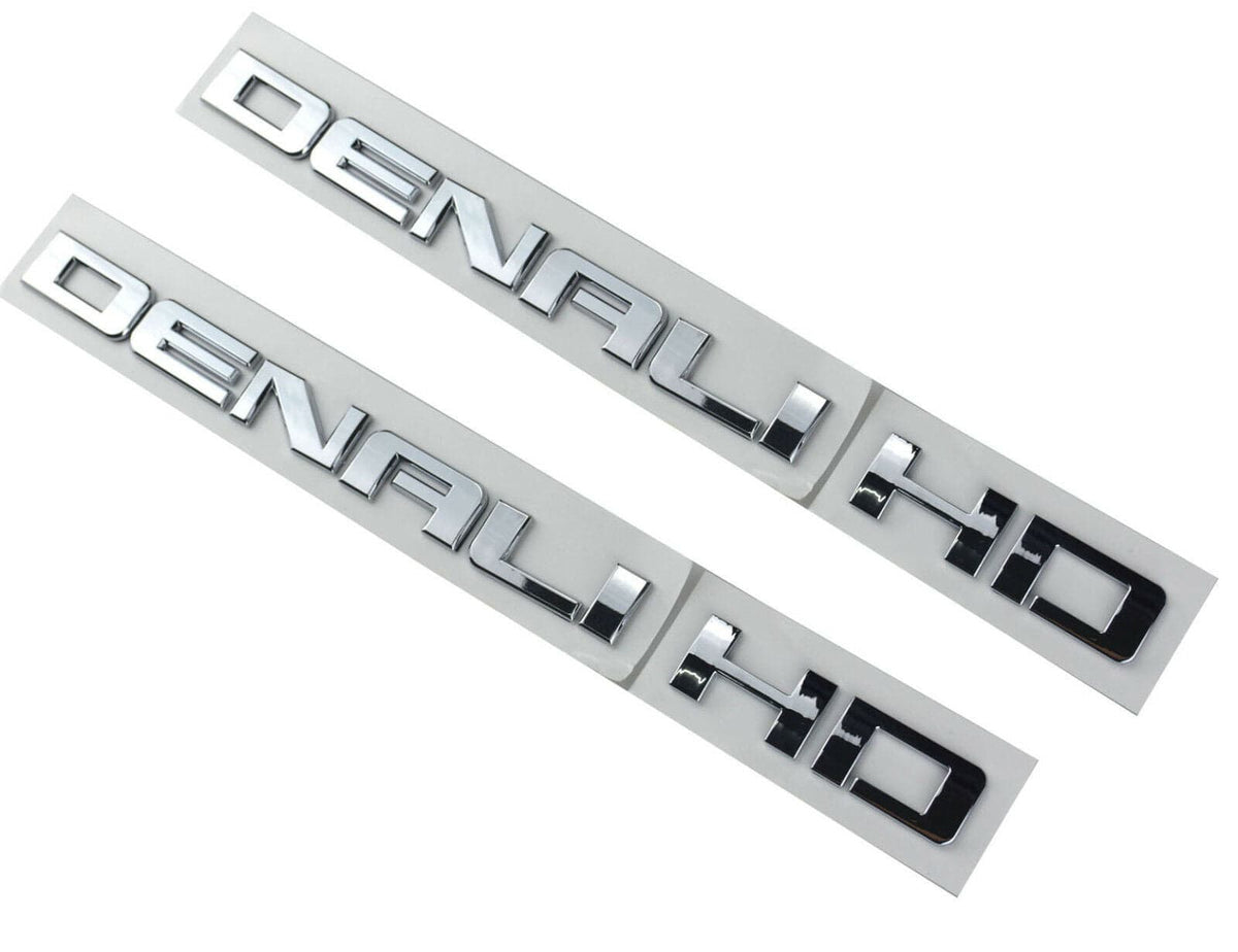 GMC Sierra Denali HD Emblems Glossy Chrome 25779765 2pc – AFA-Motors